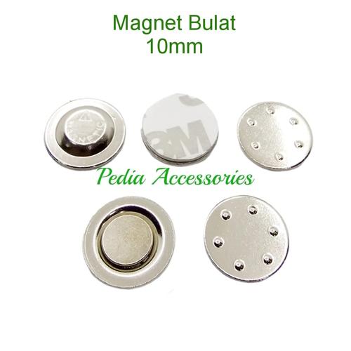 Jual Magnet Pin/Magnet Nama Dada Caution Bulat Diameter 17mm(10mm) - no ...