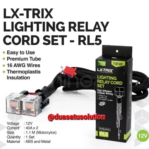 Jual RELAY SET LAMPU LED TAMBAK LASER NINE RL3 RL5 2RELAY MOTOR MOBIL ...