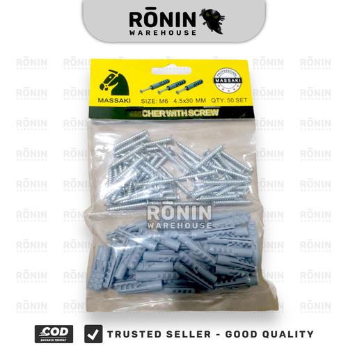 Jual MASSAKI Fisher Skrup S6-S12 Bantalan Paku Sekrup Fiser Baut Viser ...