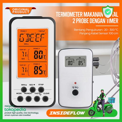 Jual Termometer Masak Makanan Daging BBQ Digital Wireless with Timer ...