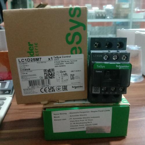 Jual Kontaktor / Contactor Schneider LC1D25M7 40A 110V 220V 380V ...