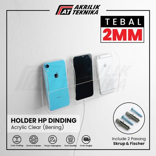 Jual Holder HP Dinding Acrylic / Rak Gantung Tempel HP dan Remote - 2 ...