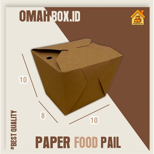 Jual Paper Food Pail 10,5x8x10 cm | Rice Box Paper | Food Pail Box ...