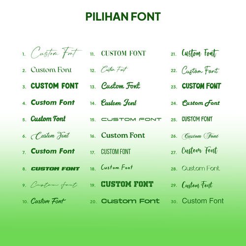 Jual Custom Font Tulisan/Text bisa untuk Laser Grafir/ UV Printing ...