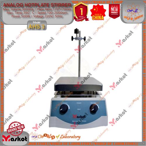 Jual MASKOT Analog Hotplate Stirrer, Plate 170x170mm, Model AHS3 ...