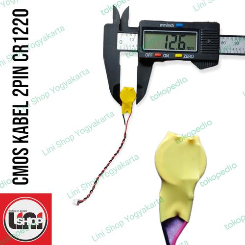 Jual Baterai Cmos CR1220 Kabel 2 pin cmos BIOS Laptop motherboard mini ...