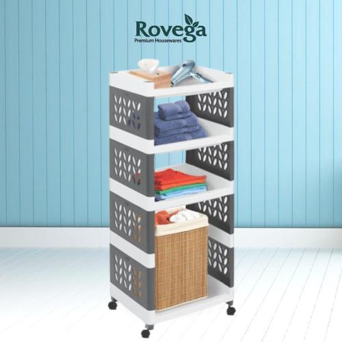 Promo Rovega Supra Rak Susun 4 Tingkat dengan Roda Premium 4 Tier Rack ...