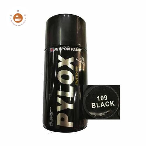 Jual Cat PYLOX Nippon Paint 300 cc - Semprot / Aerosol Black Flat - 102 ...