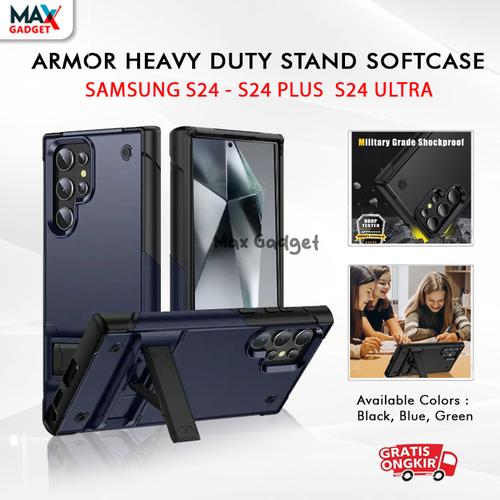 Jual SAMSUNG S24 Plus Ultra Case Armor Softcase Kesing Cover Stand HP ...