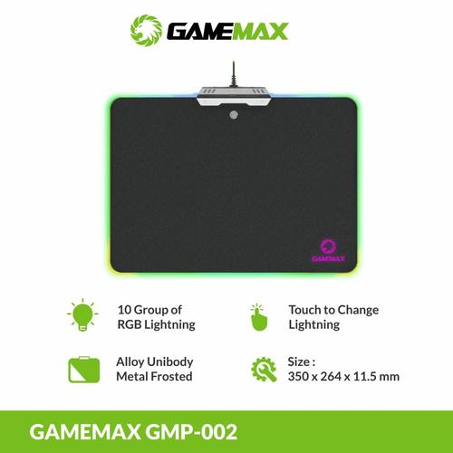 Promo GameMax GMP-02 Hard Mouse Pad Gaming 10 Effects RGB Rainbow - Jakarta Pusat - Dova ...