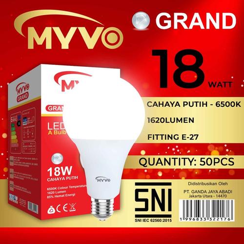 Jual Bohlam Lampu LED MYVO GRAND A BULB 18 WATT/ 20 WATT GARANSI 1 TAHUN - Kota Bekasi ...