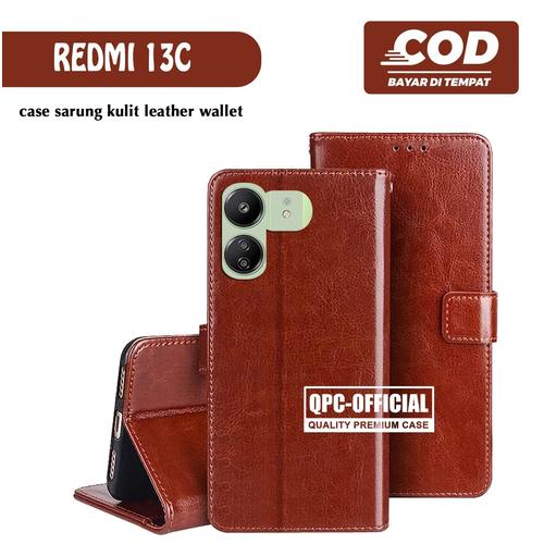 Jual Redmi 13c Flip Cover Kulit Leather Case Sarung Buku Kulit Redmi ...