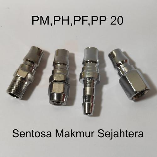 Jual QUICK COUPLER Tipe PP PH PM PF 20 Connector Coupler COWO Drat Male ...