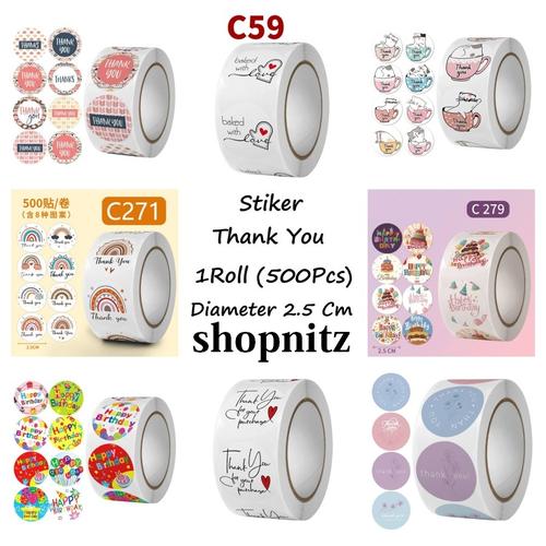 Promo Sticker Label Kemasan Kue Roti thank you for your order/bake with ...