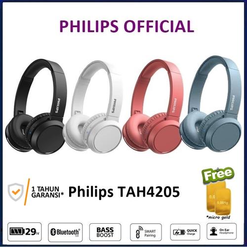 Jual Philips TAH4205 On-ear Wireless Headphones Headset TAH 4205 ...