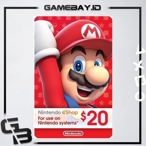 Jual Nintendo Switch eShop Gift Card USA US Wallet 20 USD Dollar Dolar ...