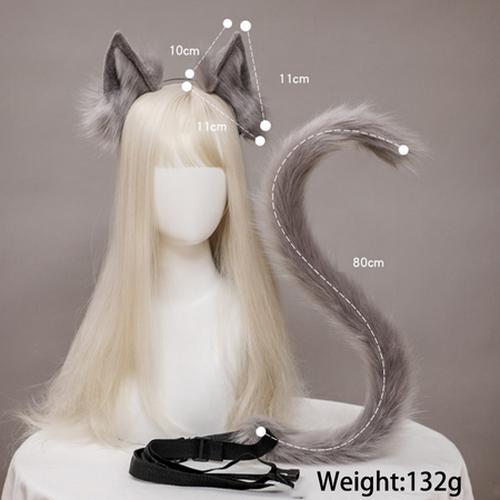 Jual Tail Costume Set/Cosplay Cat Ear and Furry Tail/Set Cosplay hitam ...