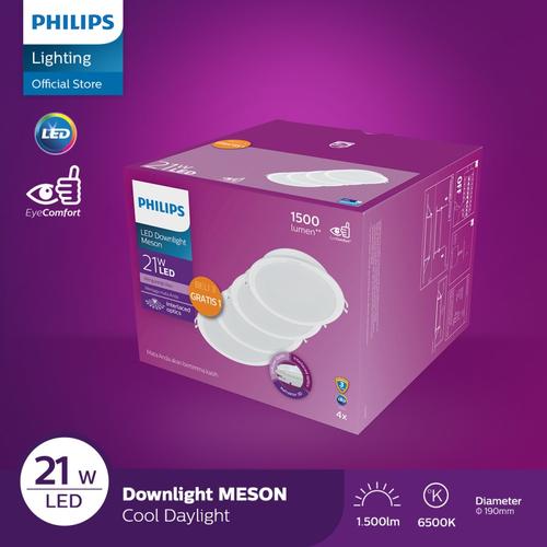 Jual PHILIPS DOWNLIGHT LED MESON PAKET 21 WATT 21W 59469 MULTIPACK ISI ...