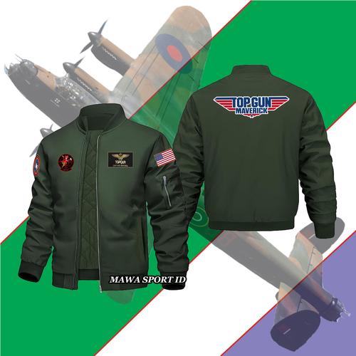 Jual Jaket Motor Bomber Pria Top Gun Army US Maverick Unisex Terbaru M ...