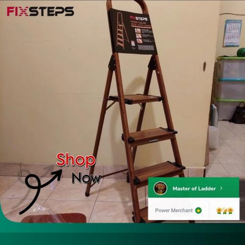 Jual Krisbow Tangga Aluminium 4 Step Motif Kayu - Fixstep - Kota ...