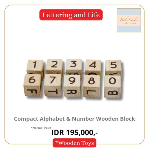 Jual LETTERING AND LIFE,COMPACT ALPHABET & NUMBER WOODEN BLOCKS,MAINAN ...
