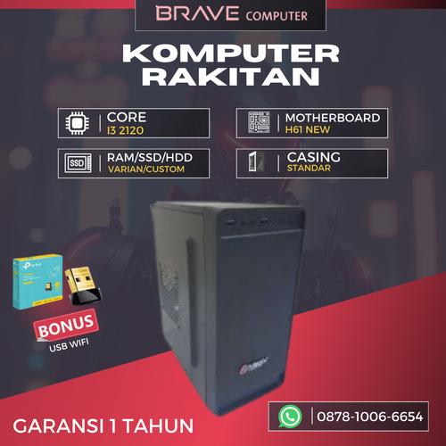 Jual PC Komputer Rakitan Core I3 2120 Casing Standar Siap Pakai Office ...