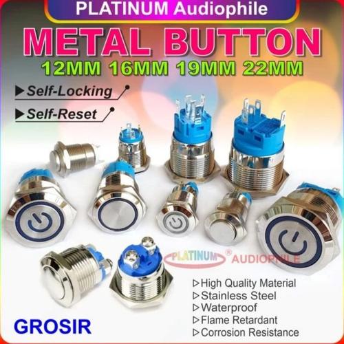 Jual Saklar On Off Stainless Metal Push Button Switch 12mm 16mm 19mm ...