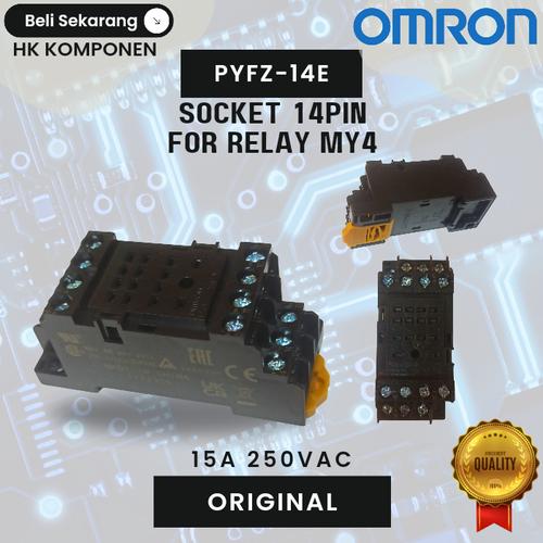Jual PYFZ-14-E Omron socket 14pin / socket relay my4 / omron original ...
