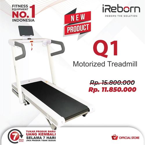 Jual Treadmill Elektrik Alat Fitness i-Reborn QUANTUM Q1 SMART Treadmil ...