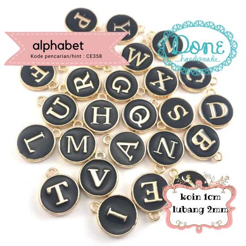 Promo done handymade charm alphabet liontin bandul huruf diy meronce ...