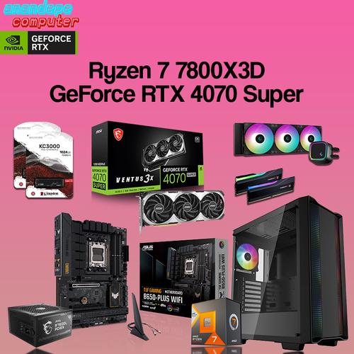Jual PC Gaming AMD Ryzen 7 7800X3D & GeForce RTX 4070 Super 12GB GDDR6X ...
