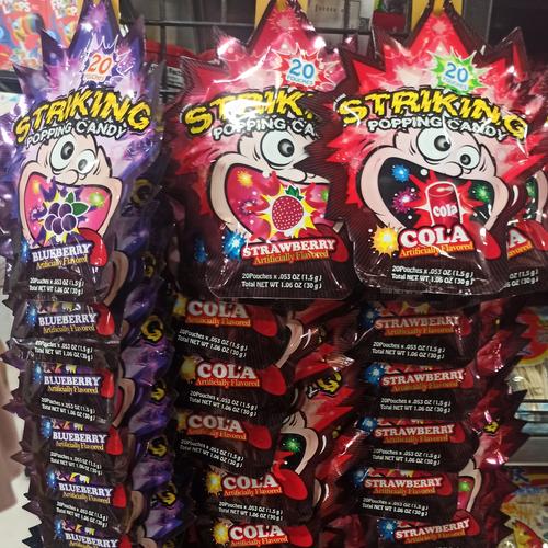 Jual Striking Popping Candy Pouch 20 Sachet / Permen Pletak Pletok ...