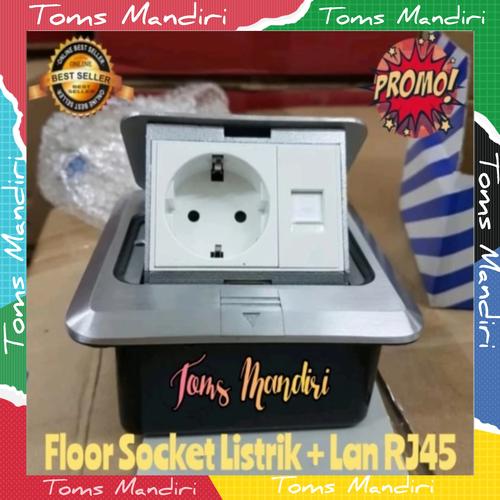 Jual Floor Socket lantai Meja Socket listrik + Lan RJ45 - Jakarta Barat ...