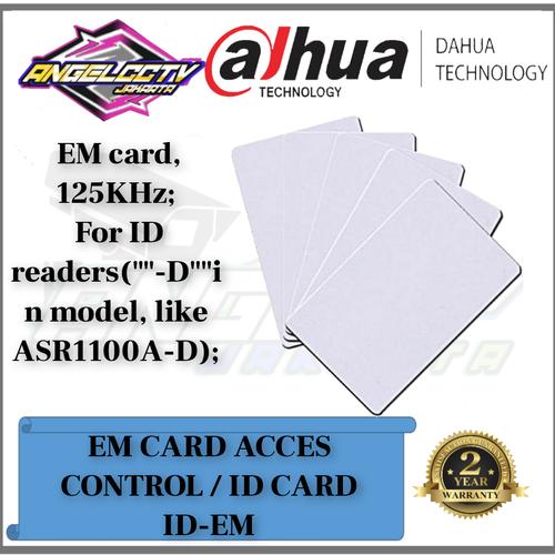Jual MIFARE CARD/ ID CARD DAHUA ID-EM em Card 125KHz buat acces control ...