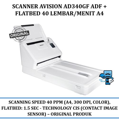 Jual Scanner Avision Ad340gf Adf Flatbed 40 Lembar/Menit A4 - Garansi Resmi - Jakarta Pusat ...