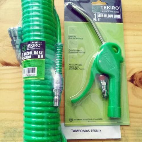 Jual Selang Kompresor Paket Air Blow Gun Tekiro Selang Recoil 6 Meter ...