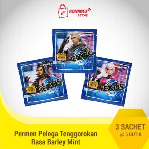 Jual Hexos Barley Permen Pelega Tenggorokan 3 sachet - Jakarta Timur - Konimex Store | Tokopedia