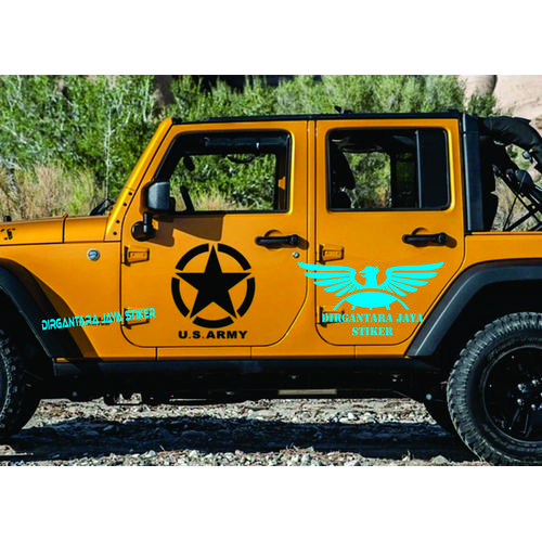 Jual STIKER MOBIL JEEP BINTANG US ARMY STIKER JEEP US ARMY STICKER ...