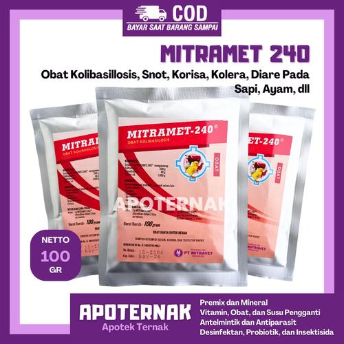 Jual Mitramet 240 100gr Obat Kolibasillosis Snot Korisa Kolera Sapi ...