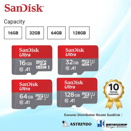 Jual Memory Card class 10 100Mbps Memori HP 32GB 64GB 128GB 256GB 512GB ...