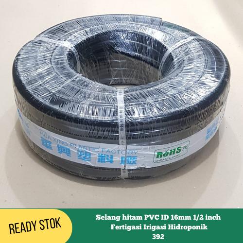 Jual Selang hitam anti lumut PVC ID 16mm 1/2 inch Fertigasi Irigasi 392 ...