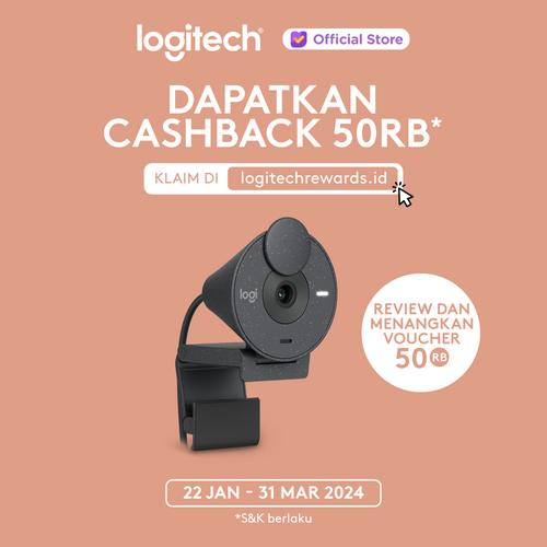 Promo Logitech Brio 300 Webcam Full HD Shutter Privasi & Noise-Reducing ...