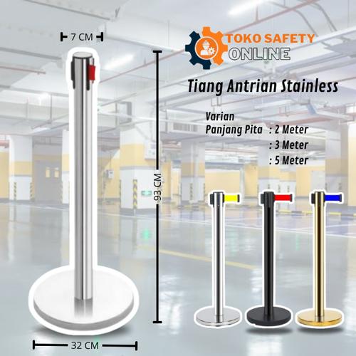 Jual Tiang Antrian Stainless / Tiang Pembatas Antrian Stainless Steel ...