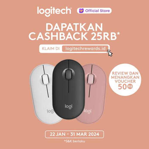 Promo Logitech Pebble 2 M350s Mouse Wireless Bluetooth Slim Silent - Tonal Graphite - - Logitech ...