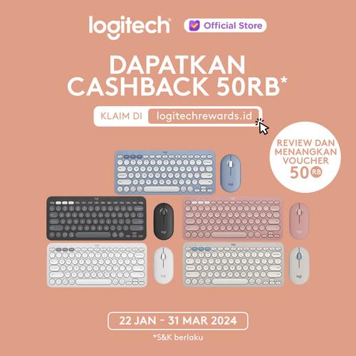 Promo Logitech Pebble 2 Combo, Keyboard dan Mouse Wireless Bluetooth ...