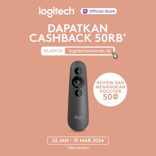Promo Logitech R500s Remote Pointer Presentasi Wireless Laser Merah ...