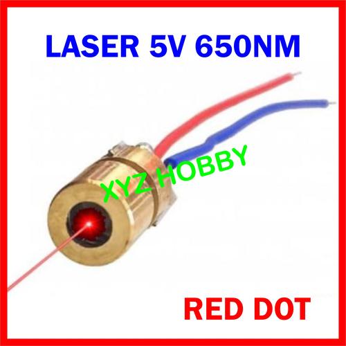 Jual Laser Pointer Red Dot 650nm 5V DC 6mm Laser Diode Merah 5 Volt 6 ...