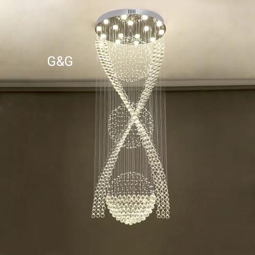 Jual Lampu hias plafon void Lampu plafon kristal D80cm - Cahaya kuning ...