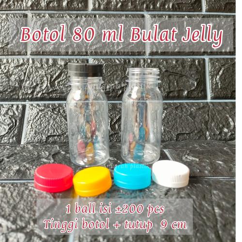 Jual Botol BULAT Mini JELLY 50 dan 80 ml / Botol Zam-zam Bulat PER BALL ...
