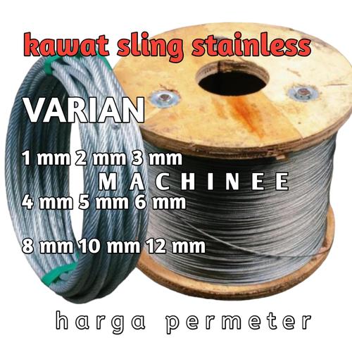 Jual Kawat Sling Tali Seling Stainless Steel 1.2 1.5 1 2 3 4 5 6 8 10 12 Mm - 4 MM - Jakarta ...